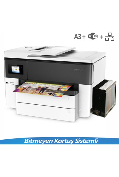 Hp Officejet Pro 7740 Geniş Formatlı Bitmeyen Kartuşlu A3 Yazıcı + Anakart Yazılımlı
