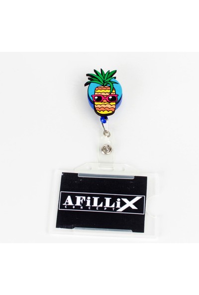 Afillix Concept Ananas Tasarım Ahşap Yoyo Yaka Kartı Aksesuarı Şeffaf Kart Koruyucu Afillix Concept Ananas Tasarım Ahşap Yoyo Yaka Kartı Aksesuarı Şeffaf Kart Koruyucu