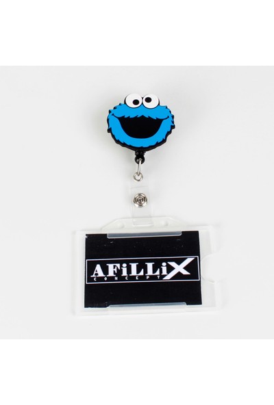 Afillix Concept Mavi Kurabiye Canavarı Tasarım Ahşap Yoyo Yaka Kartı Aksesuarı Şeffaf Kart Koruyucu Afillix Concept Mavi Kurabiye Canavarı Tasarım Ahşap Yoyo Yaka Kartı Aksesuarı Şeffaf Kart Koruyucu