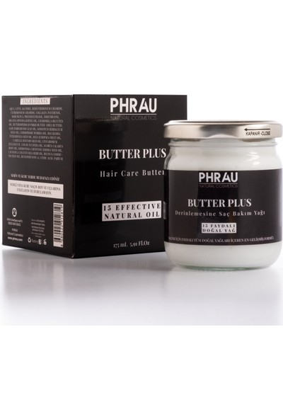 Butter Plus Derinlemesine Saç Bakım Yağı (15 Doğal Yağ Içeren Besleyici ve Güçlendirici Formül)
