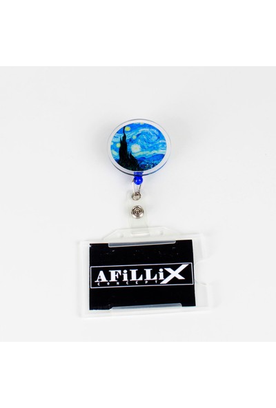 Afillix Concept Yıldızlı Gece Tasarım Pleksiyoyo Yaka Kartı Aksesuarı Şeffaf Kart Koruyucu Afillix Concept Yıldızlı Gece Tasarım Pleksiyoyo Yaka Kartı Aksesuarı Şeffaf Kart Koruyucu