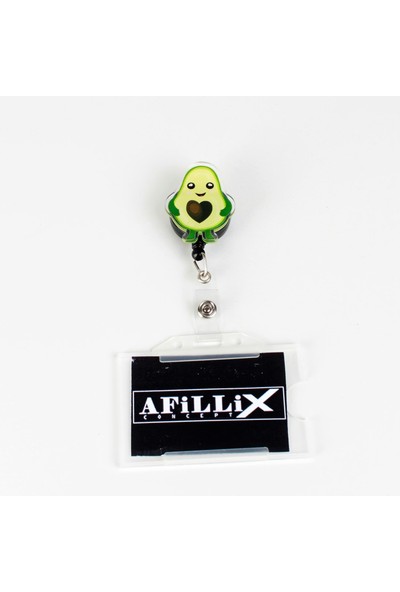 Afillix Concept Avocado Tasarım Pleksiyoyo Yaka Kartı Aksesuarı Şeffaf Kart Koruyucu