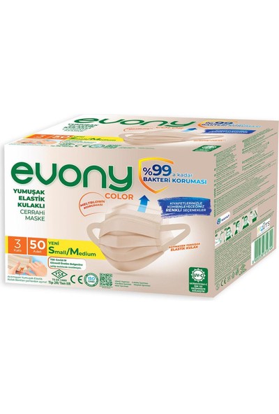 Elastikli Color Bej Maske 50 ve 2 Kutu 50+50 Kids Çocuk Kız Erke Maske ve 5 Adet Ece Maske Aparatı Elastikli Color Bej Maske 50 ve 2 Kutu 50+50 Kids Çocuk Kız Erke Maske ve 5 Adet Ece Maske Aparatı