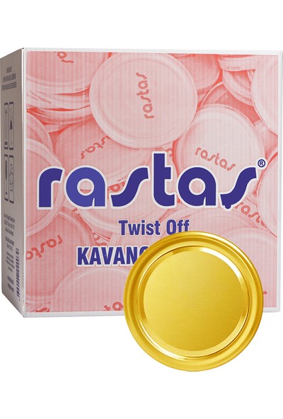 Rastaş 500 Adet Dökme Kavanoz Kapağı -Gold- 82 mm Rastaş 500 Adet Dökme Kavanoz Kapağı -Gold- 82 mm