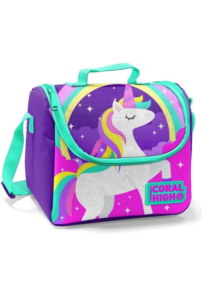Coral High Kids Mor Unicorn Desenli Thermo Beslenme Çantası 22744