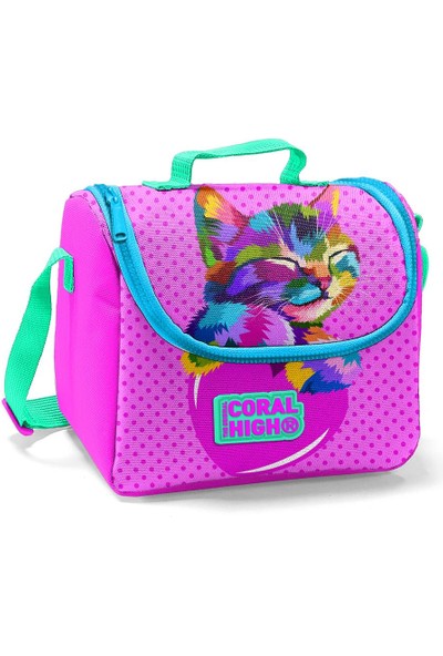 Coral High Kids Pembe Mavi Simli Thermo Beslenme Çantası 22748 Coral High Kids Pembe Mavi Simli Thermo Beslenme Çantası 22748
