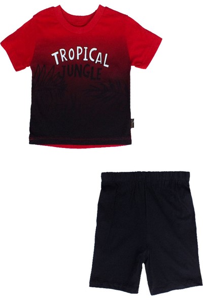 Moyes Erkek Çocuk Tropical Baskılı 2 Li Takım / %100 Pamuk / 9 Ay - 3 Yaş