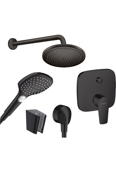 Hansgrohe Talis E Ankastre Set Mat Siyah Hansgrohe Talis E Ankastre Set Mat Siyah