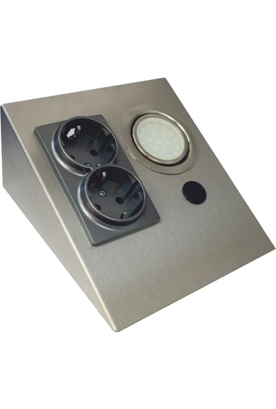 Korçam Inox Tezgah Altı Prizli Üçgen Spot Korçam Inox Tezgah Altı Prizli Üçgen Spot