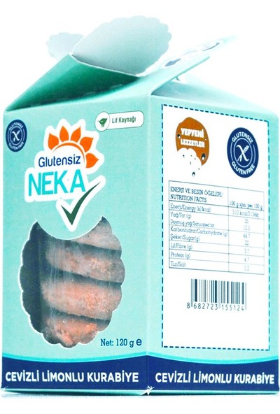 Neka Glutensiz Kurabiye Cevizli Limonlu 120 G