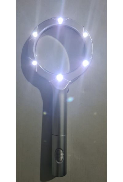 Std 6 Ledli Işıklı Mercek 3x Büyüteç