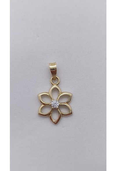 Kolyeci 14 Ayar Altın Papatya Kolye Ucu
