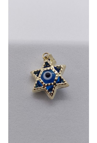 Kolyeci 14 Ayar Altın Telkari Yıldız Göz Kolye Ucu