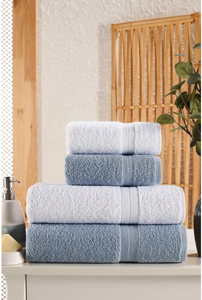 Süay Gold 4'lü Banyo Havlu Seti 50X90 100X150 1140 gr