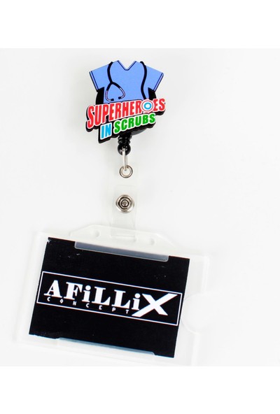 Afillix Concept Mavi Superheroes In Scrubs Tasarım Ahşap Yoyo Yaka Kartı Aksesuarı Şeffaf Kart Koruyucu Hediyeli Afillix Concept Mavi Superheroes In Scrubs Tasarım Ahşap Yoyo Yaka Kartı Aksesuarı Şeffaf Kart Koruyucu Hediyeli