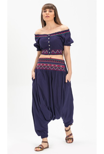 Şile Bezi Latin Şalvar Mor Mor