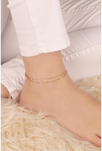 Mistik Silver Taşsız Topçuklu Zincir Gümüş Halhal Mistik Silver Taşsız Topçuklu Zincir Gümüş Halhal