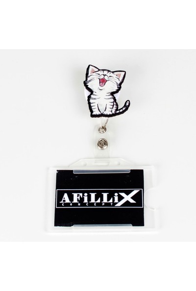 Afillix Concept Sevimli Kedi Tasarım Ahşap Yoyo Yaka Kartı Aksesuarı Şeffaf Kart Koruyucu Hediyeli Afillix Concept Sevimli Kedi Tasarım Ahşap Yoyo Yaka Kartı Aksesuarı Şeffaf Kart Koruyucu Hediyeli
