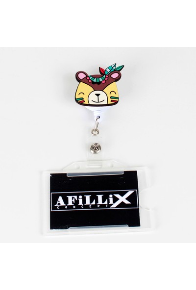 Afillix Concept Sevimli Ayıcık Tasarım Ahşap Yoyo Yaka Kartı Aksesuarı Şeffaf Kart Koruyucu Hediyeli Afillix Concept Sevimli Ayıcık Tasarım Ahşap Yoyo Yaka Kartı Aksesuarı Şeffaf Kart Koruyucu Hediyeli