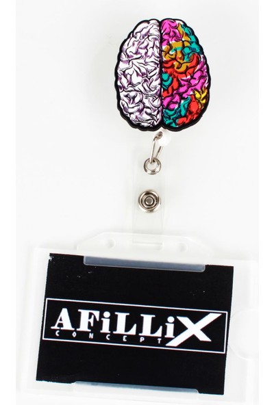 Afillix Concept Beyin Tasarım Ahşap Yoyo Yaka Kartı Aksesuarı Şeffaf Kart Koruyucu Hediyeli Afillix Concept Beyin Tasarım Ahşap Yoyo Yaka Kartı Aksesuarı Şeffaf Kart Koruyucu Hediyeli