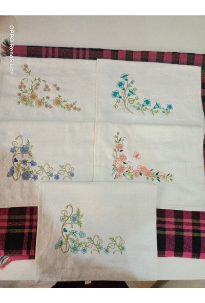 Neslihome Nakışlı El ve Mutfak Havlu 30 x 50 cm Işlemelik 5 Adet Neslihome Nakışlı El ve Mutfak Havlu 30 x 50 cm Işlemelik 5 Adet