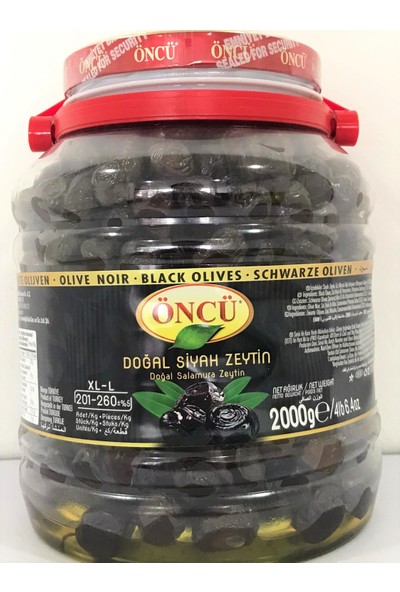 Öncü Siyah Zeytin 201-260 XL-L 2000 gr x 2