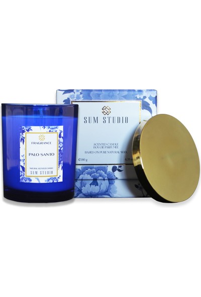 Sum Studıo Palo Santo Kokulu Pamuk Fitilli Doğal Mum 180 gr