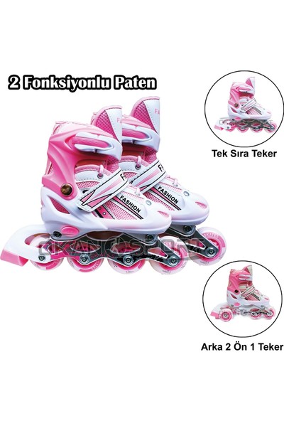 Avessa Işıklı Teker Çift Sıra Ayarlanabilir Paten (Ürün Içerisinde Teker Aparatları Mevcuttur) Avessa Işıklı Teker Çift Sıra Ayarlanabilir Paten (Ürün Içerisinde Teker Aparatları Mevcuttur)