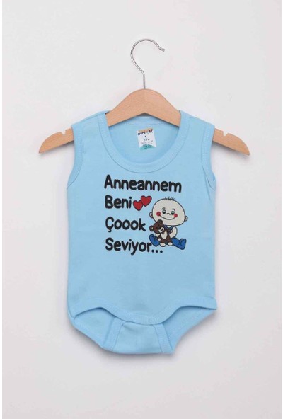Anneannem Beni Çok Seviyor Bebek Zıbın | Mavi Anneannem Beni Çok Seviyor Bebek Zıbın | Mavi