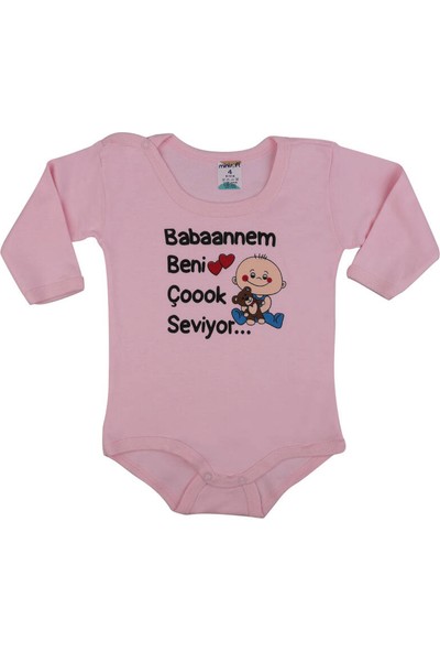 Babaannem Beni Çok Seviyor Bebek Zıbın | Pembe Babaannem Beni Çok Seviyor Bebek Zıbın | Pembe