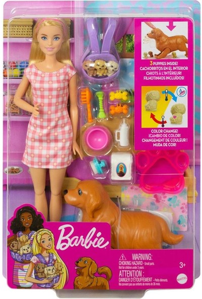 Barbie ve Yeni Doğan Köpekler Oyun Seti, Barbie ve Hayvanları Barbie ve Yeni Doğan Köpekler Oyun Seti, Barbie ve Hayvanları