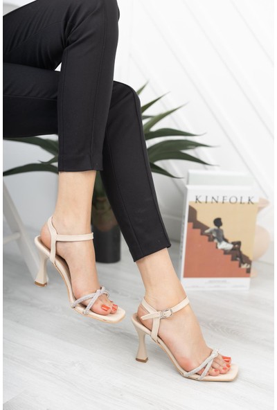 Moda Değirmeni Kadın Taşlı Abiye Ayakkabı MD1012-121-0001