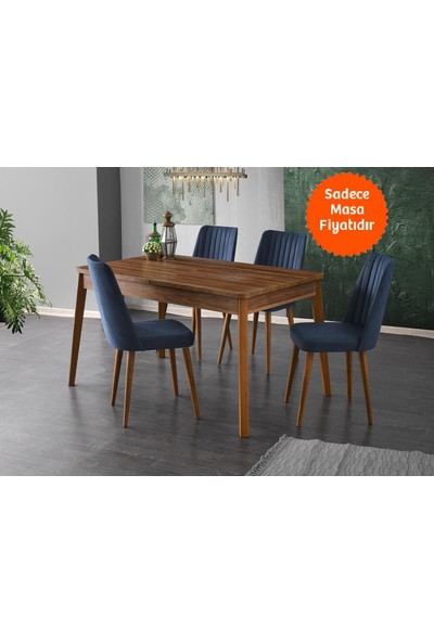 Evistro Ortadan Açılır Ahşap Salon Yemek Masası 90CM x 145CM Ceviz Evistro Ortadan Açılır Ahşap Salon Yemek Masası 90CM x 145CM Ceviz