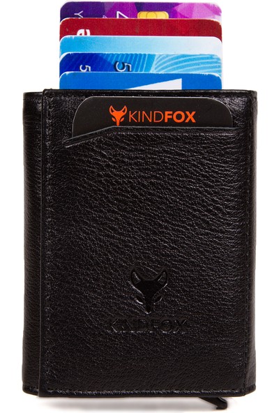 Kindfox Otomatik Mekanizmalı | Para Gözlü Hakiki (Gerçek ) Deri Erkek Cüzdan Kartlık | Rfıd Korumalı | Siyah Kindfox Otomatik Mekanizmalı | Para Gözlü Hakiki (Gerçek ) Deri Erkek Cüzdan Kartlık | Rfıd Korumalı | Siyah