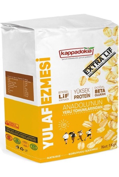 Kappadokia Katkısız Yüksek Lif Keten Tohumu Ezmesi ve Yulaf Ezmesi 1 kg Kappadokia Katkısız Yüksek Lif Keten Tohumu Ezmesi ve Yulaf Ezmesi 1 kg