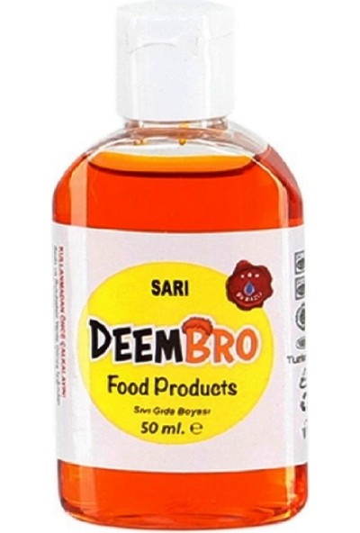 Deembro Sıvı Gıda Boyası 50 ml Sarı Deembro Sıvı Gıda Boyası 50 ml Sarı