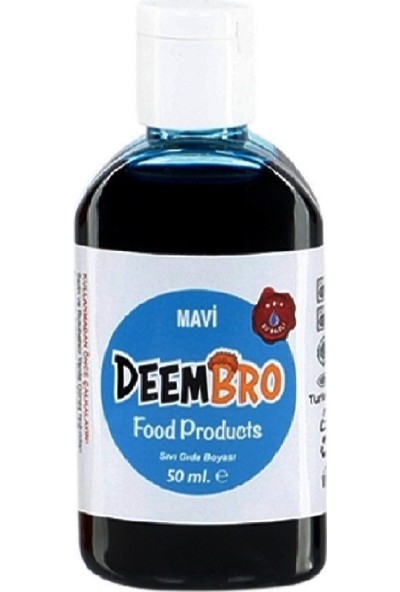 Deembro Sıvı Gıda Boyası 50 ml Mavi