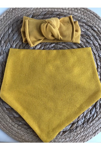 Migi Baby Ribana Bandana Hardal Önlük Migi Baby Ribana Bandana Hardal Önlük