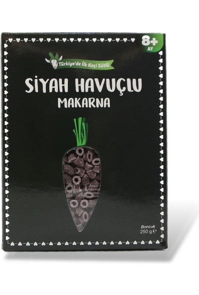 Aşçı Anne Keçi Sütlü Siyah Havuçlu Boncuk Makarna (8+Ay)