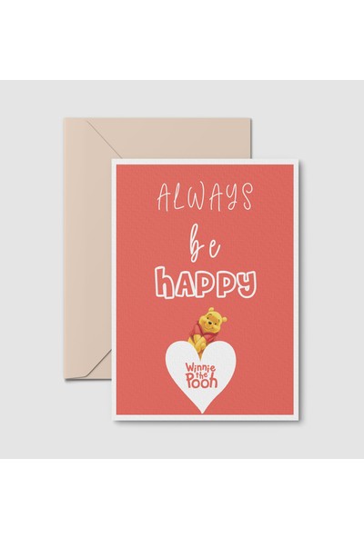 Hrs Hrs winnie The Pooh Kartpostal - Tebrik Kartı Zarf