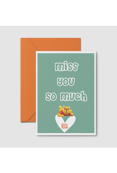 Hrs Hrs winnie The Pooh Kartpostal - Tebrik Kartı Zarf