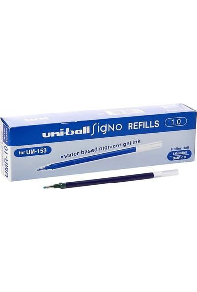 Uni-Ball Uniball Um 153 Imza Kalemi Yedeği Mavi 12'li Uni-Ball Uniball Um 153 Imza Kalemi Yedeği Mavi 12'li