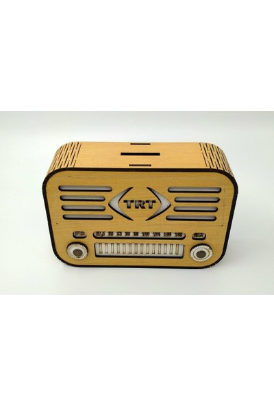 Otantik Depo Nostaljik Trt Radyo Görünümlü Açık Kahverengi Ahşap Kumbara Otantik Depo Nostaljik Trt Radyo Görünümlü Açık Kahverengi Ahşap Kumbara