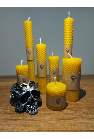 Pemini Balmumu 7'li Mum+Kurukafa Set