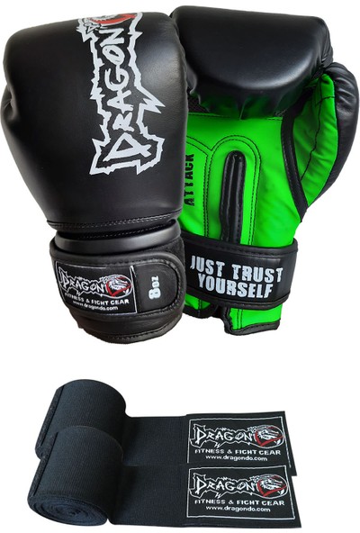 Dragon Attack Boks Eldiveni Kick Boks Muay Thai Boks Eldiveni ve Bandaj 2'li Set Dragon Attack Boks Eldiveni Kick Boks Muay Thai Boks Eldiveni ve Bandaj 2'li Set