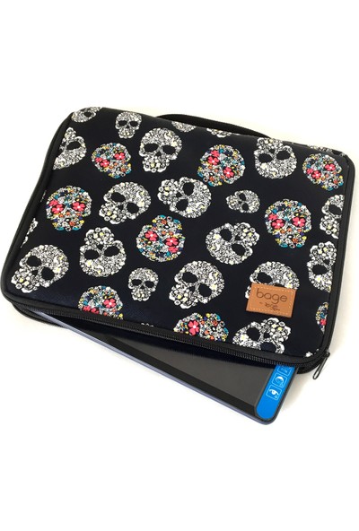 Bage 10'' / 11'' Inç Skull Desenli Ipad Tablet Çantası Kılıfı Bage 10'' / 11'' Inç Skull Desenli Ipad Tablet Çantası Kılıfı