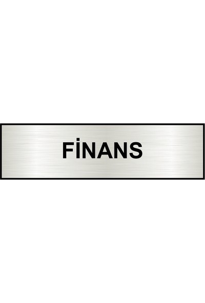 Orse Reklam Finans Ofis Kapı Yönlendirme Levhası 26X7CM Yapışkanlı