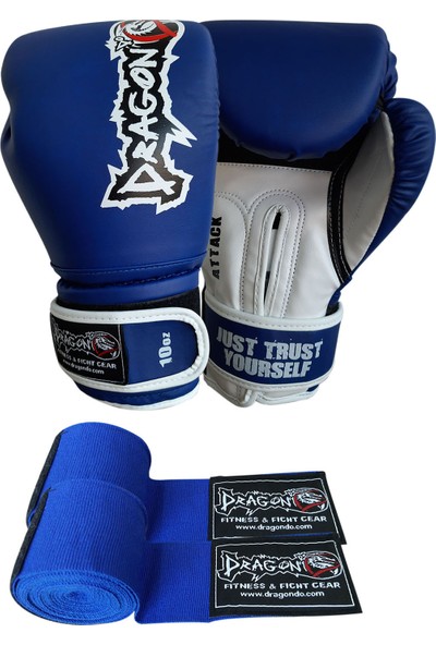 Dragon Attack Boks Eldiveni Kick Boks Muay Thai Boks Eldiveni ve Bandaj 2'li Set Dragon Attack Boks Eldiveni Kick Boks Muay Thai Boks Eldiveni ve Bandaj 2'li Set