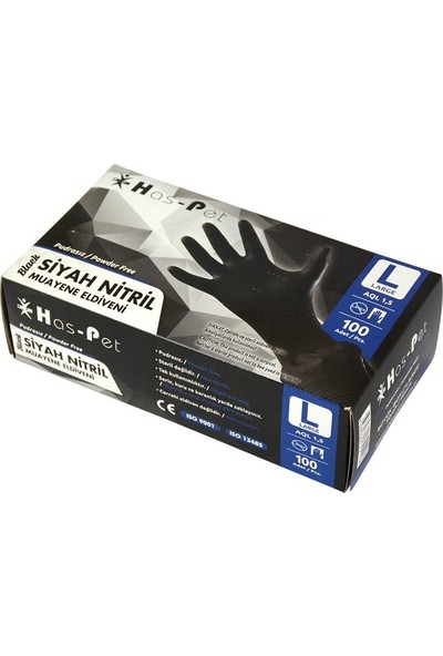 Has-Pet Siysh Nitril Eldiven 100'LÜ ( L )