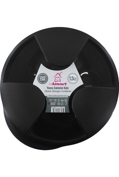 Çankaya Plastik Yonca Yuvarlak Saklama Kabı 1,50LT Çankaya Plastik Yonca Yuvarlak Saklama Kabı 1,50LT